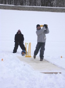 Cricket + Snow = Snow Cricket :: Pirates of the St Lawrence Cricket Club